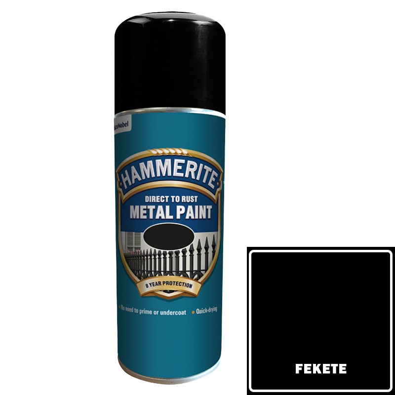 HAMMERITE SPRAY 400 ML FÉNYES FEKETE - C